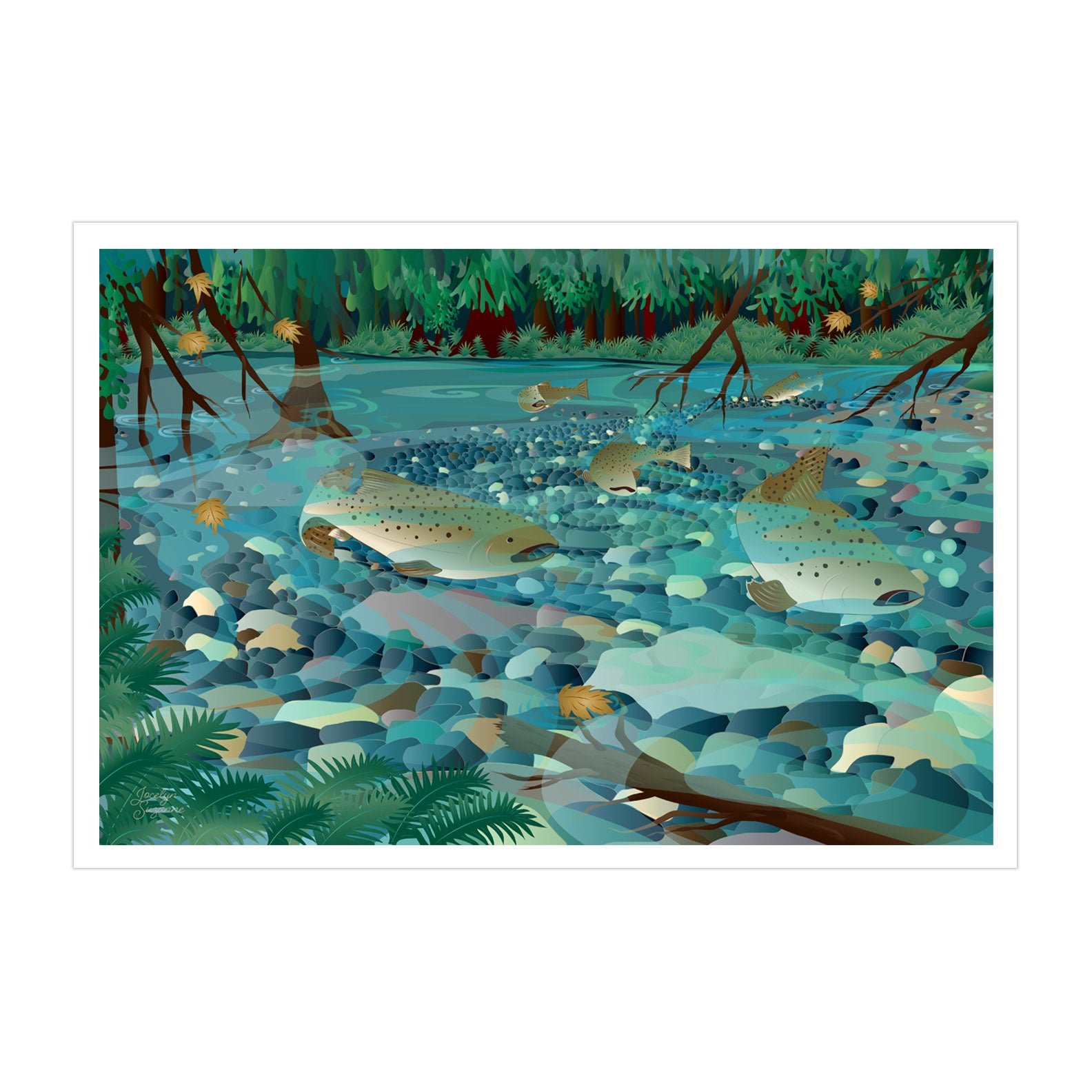Art Print - Salmon Magic | Bella Blue Earth