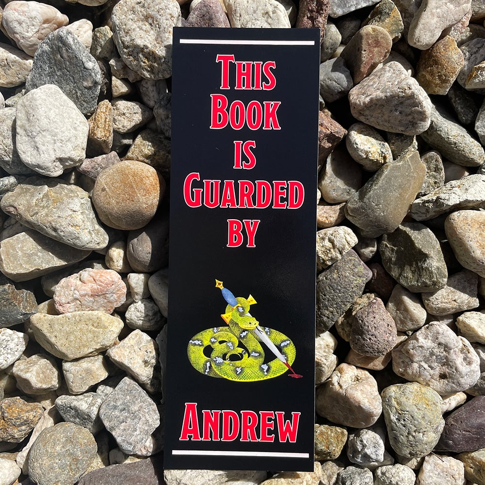 This Book is Guarded by Andrew Bookmark [set of five] | Paperback Paradise