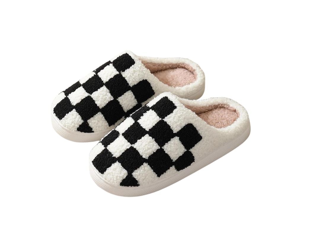 Checkered Slippers | KovenKatboutique