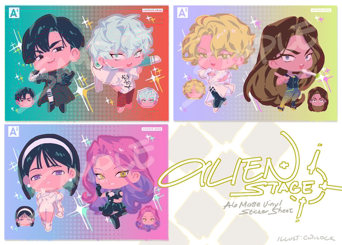 ALNST A6 Sticker Sheet | cwilock