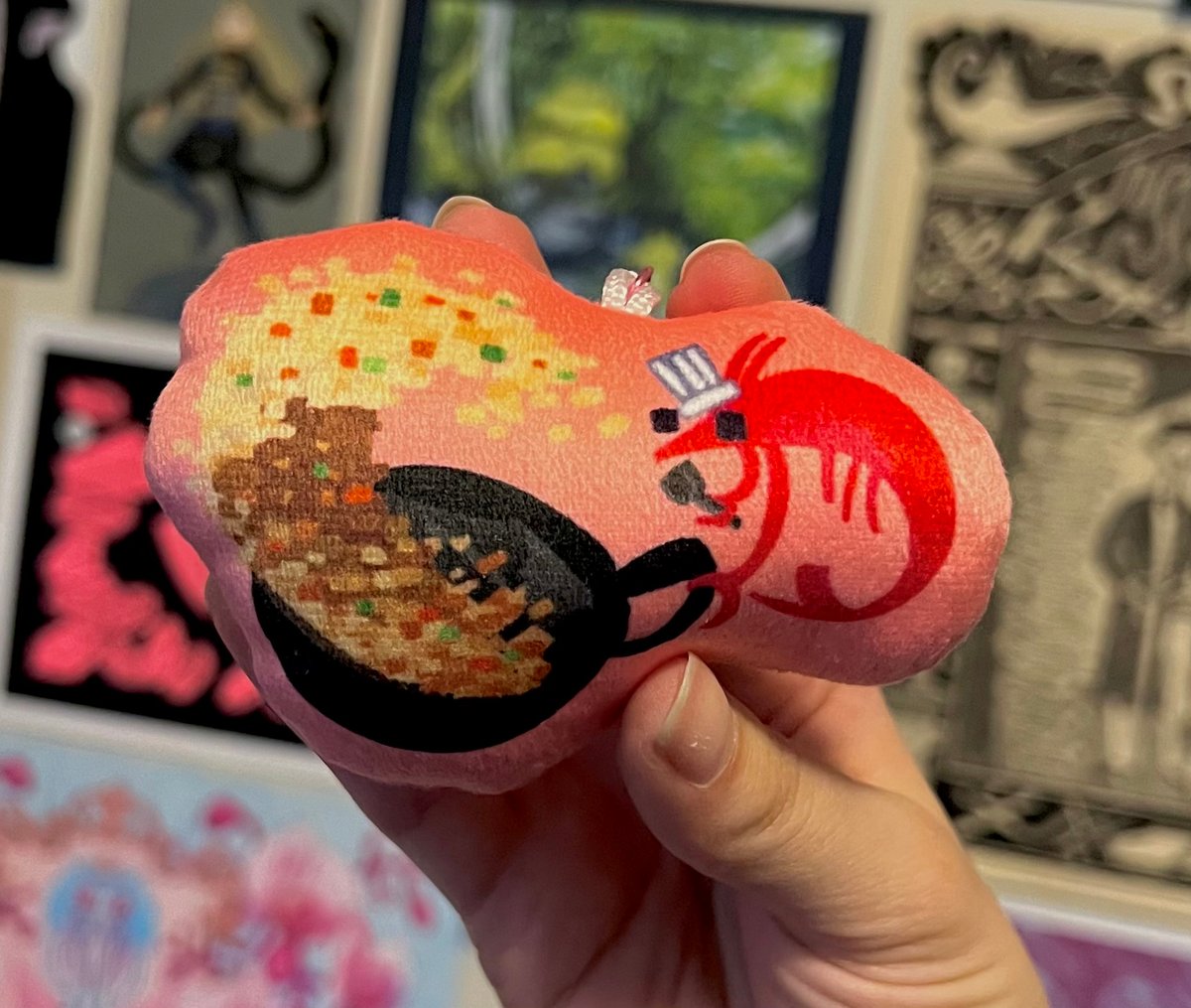 Shrimp Fried Rice Plush Keychain (Final Stock) | CorrodedParadox