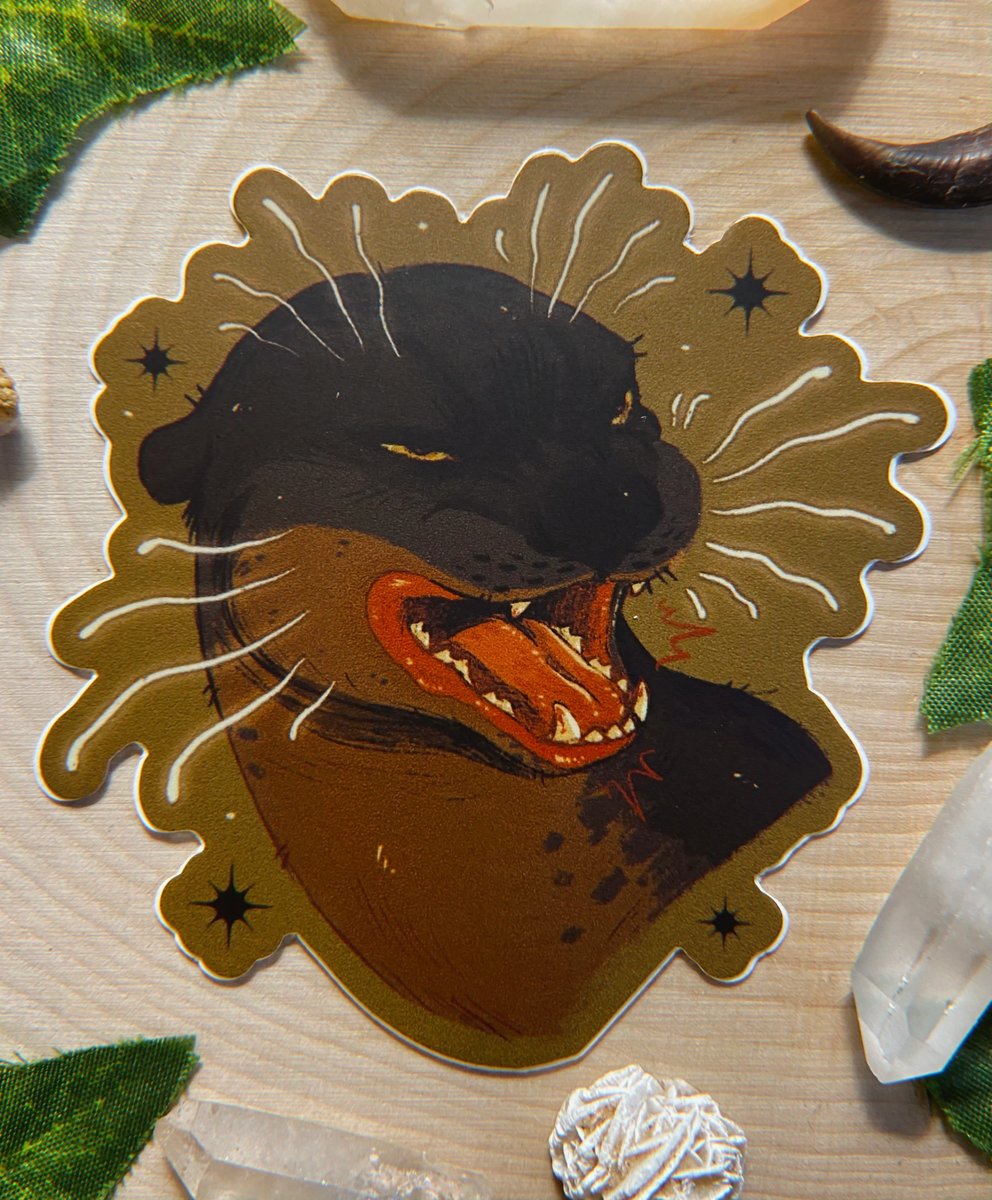 Giant River Otter Sticker | Mothsprout Art
