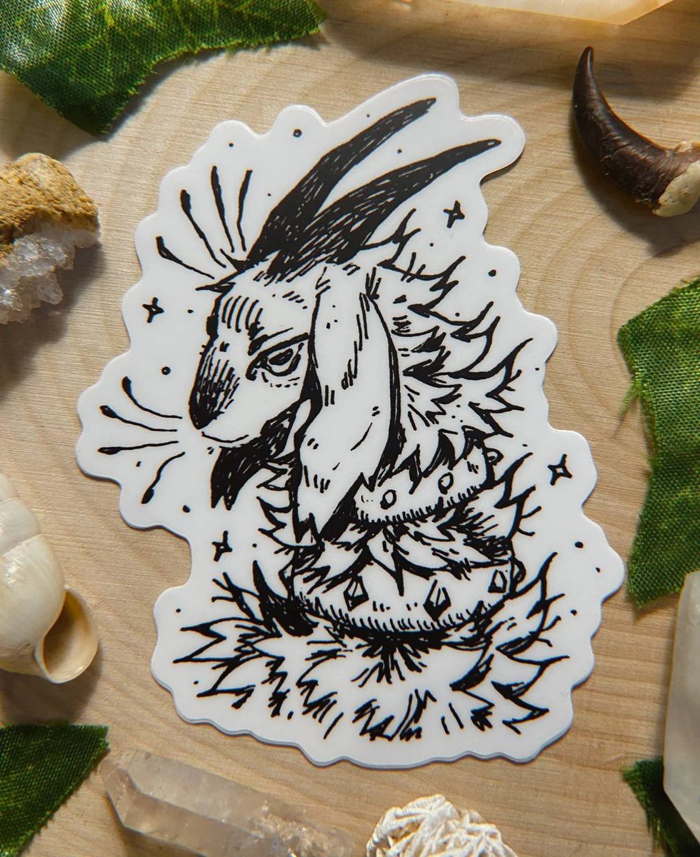Goat Doodle Sticker | Mothsprout Art