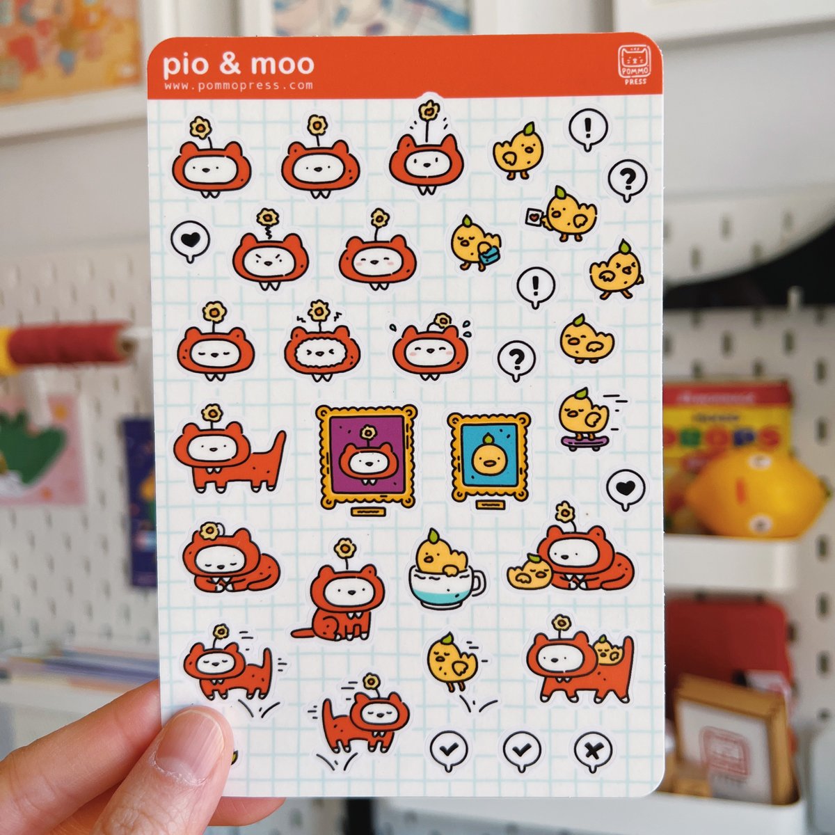 *new* PIO & MOO STICKER SHEET | POMMO Press