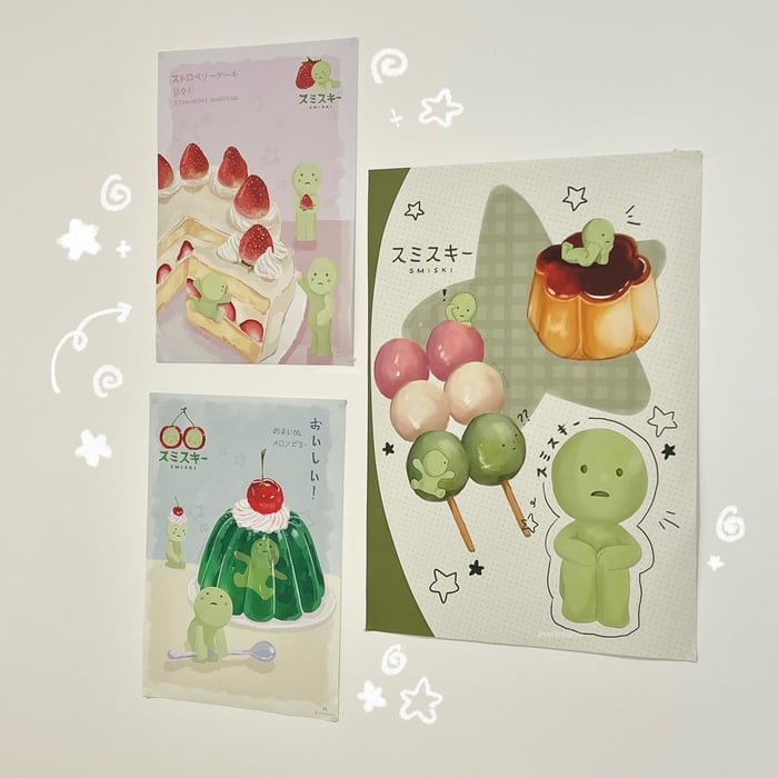 Smiski Starwberry Cake Poster | Memaiinu Shop