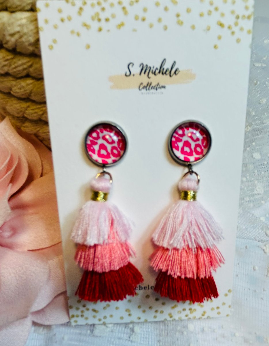 Red Leopard Earrings | S. Michele Collection