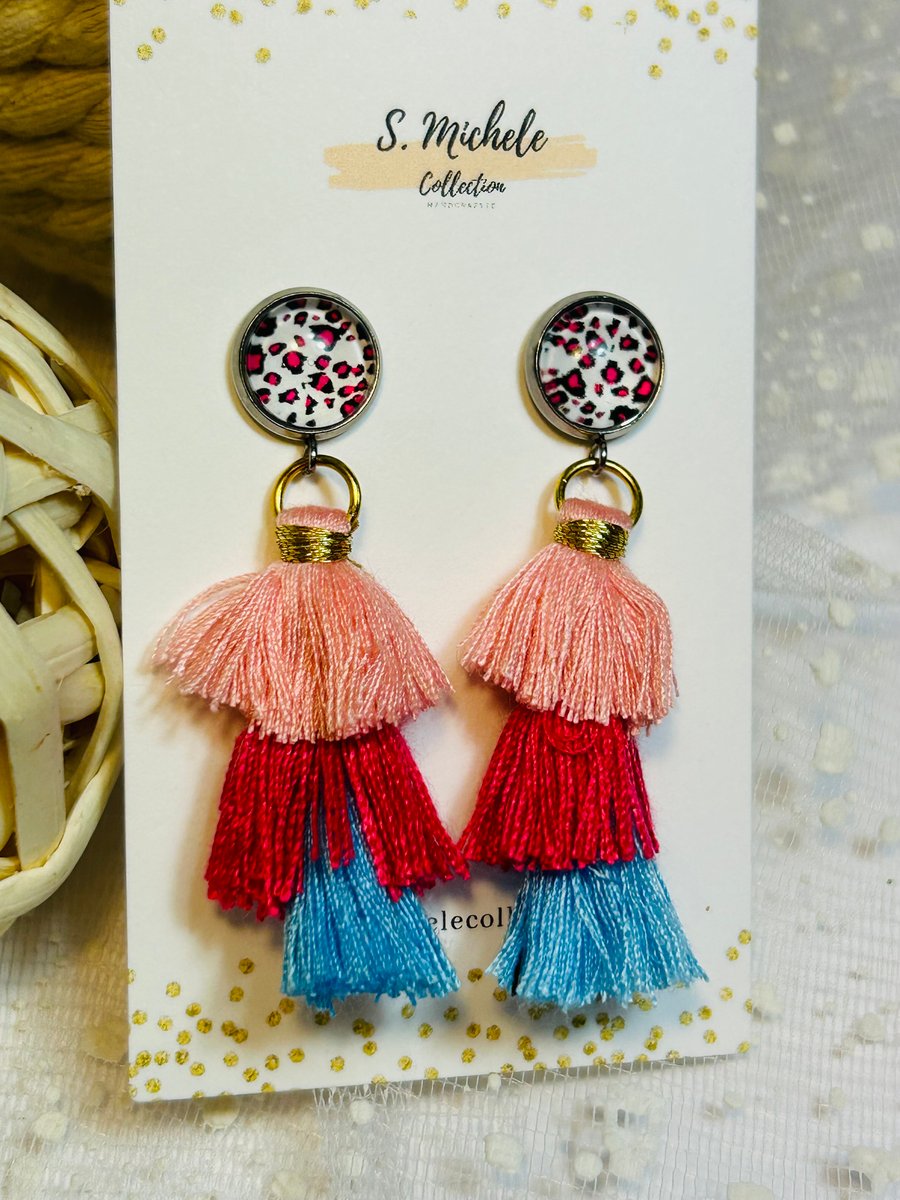 Pink Leopard Earrings (2) | S. Michele Collection