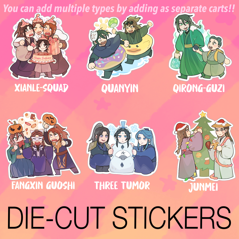 TGCF Die-cut stickers 2 | ilymirBora’s merch