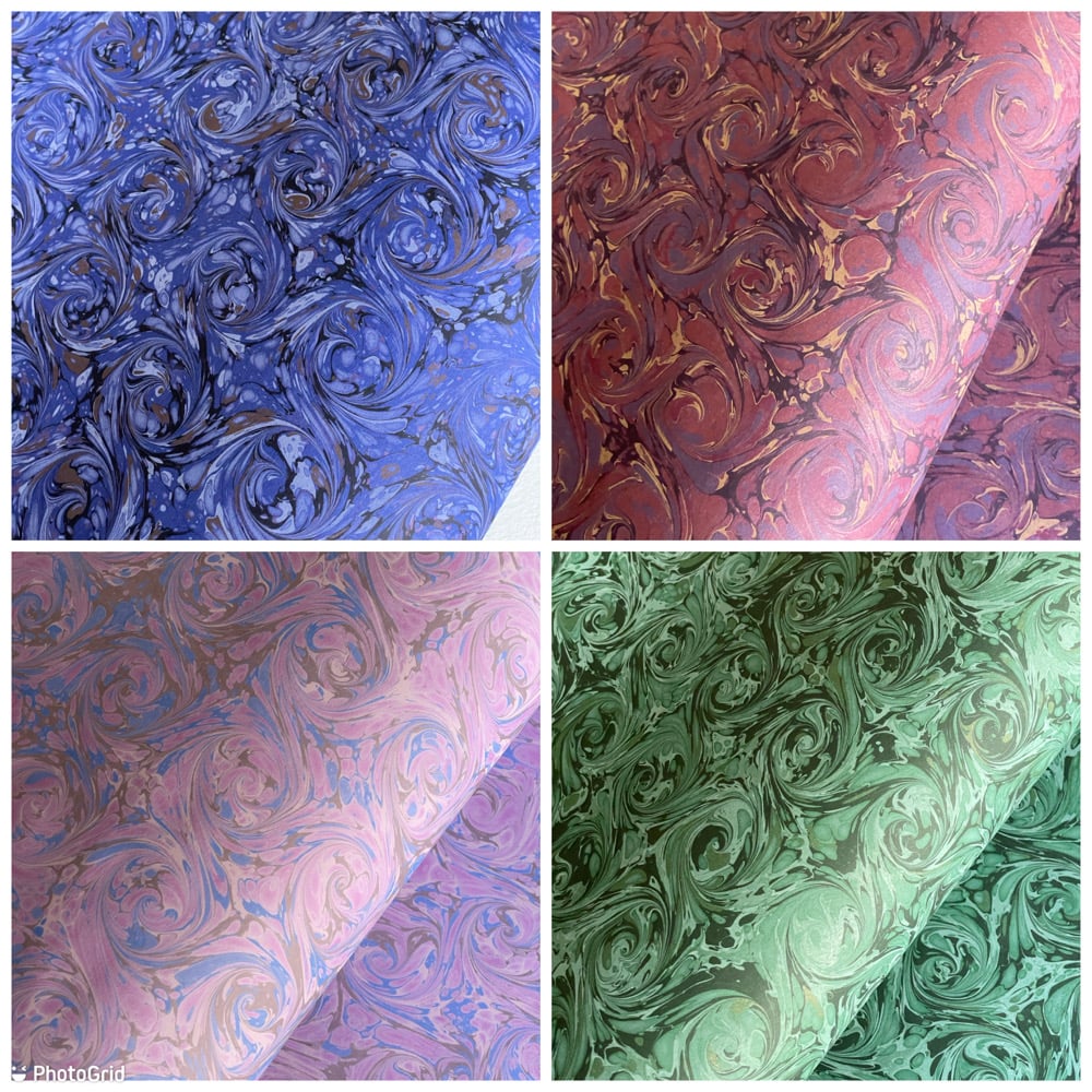 Hand Marbled Papers Ready to Ship : Limited Edition Full Sheets | Emily ...