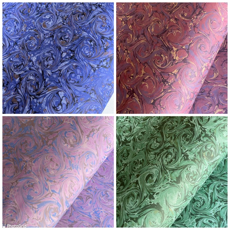 Hand Marbled Papers Ready to Ship : Limited Edition Full Sheets | Emily ...