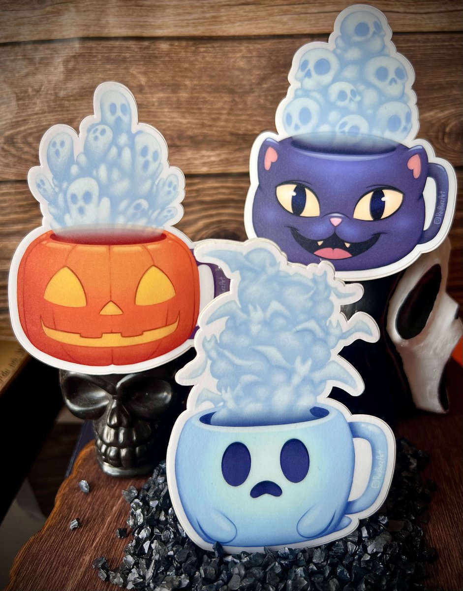 Spooky Mugs (sticker Set) | Rey Paez