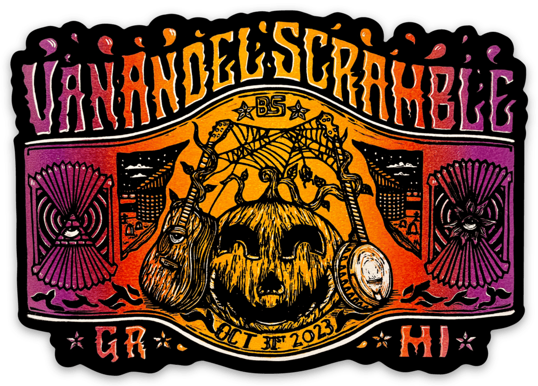 Van Andel Scramble Stickers Party Time Design
