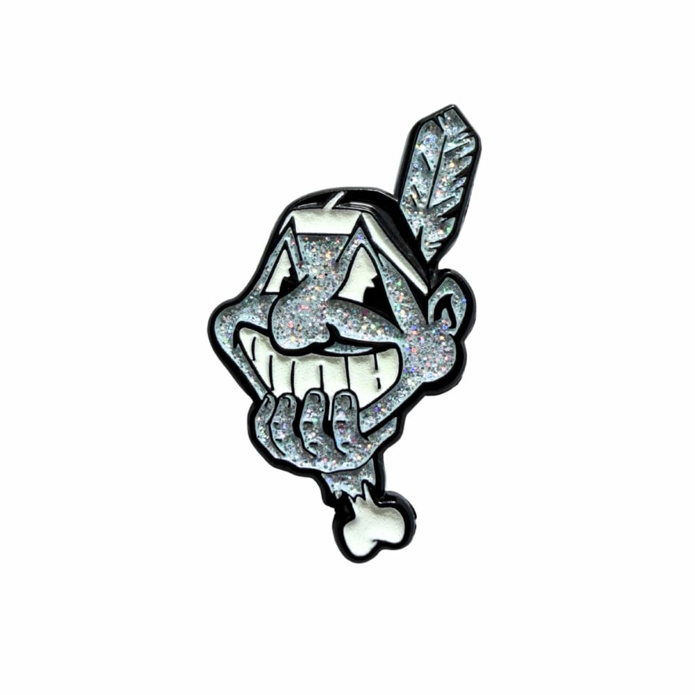 Hold Your Head Up Pin - Chief Wahoo Silver | Fitted Fire