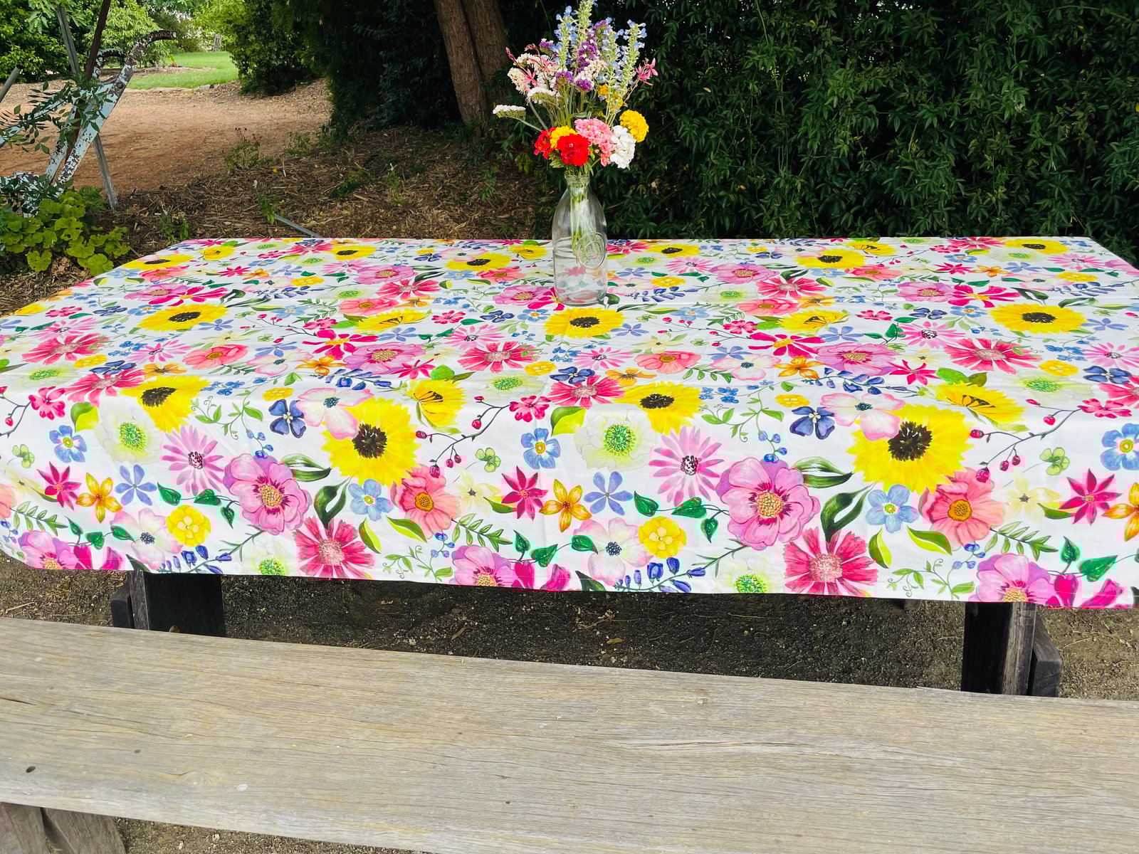 Tablecloth - Floral (white) | Woodberry Design