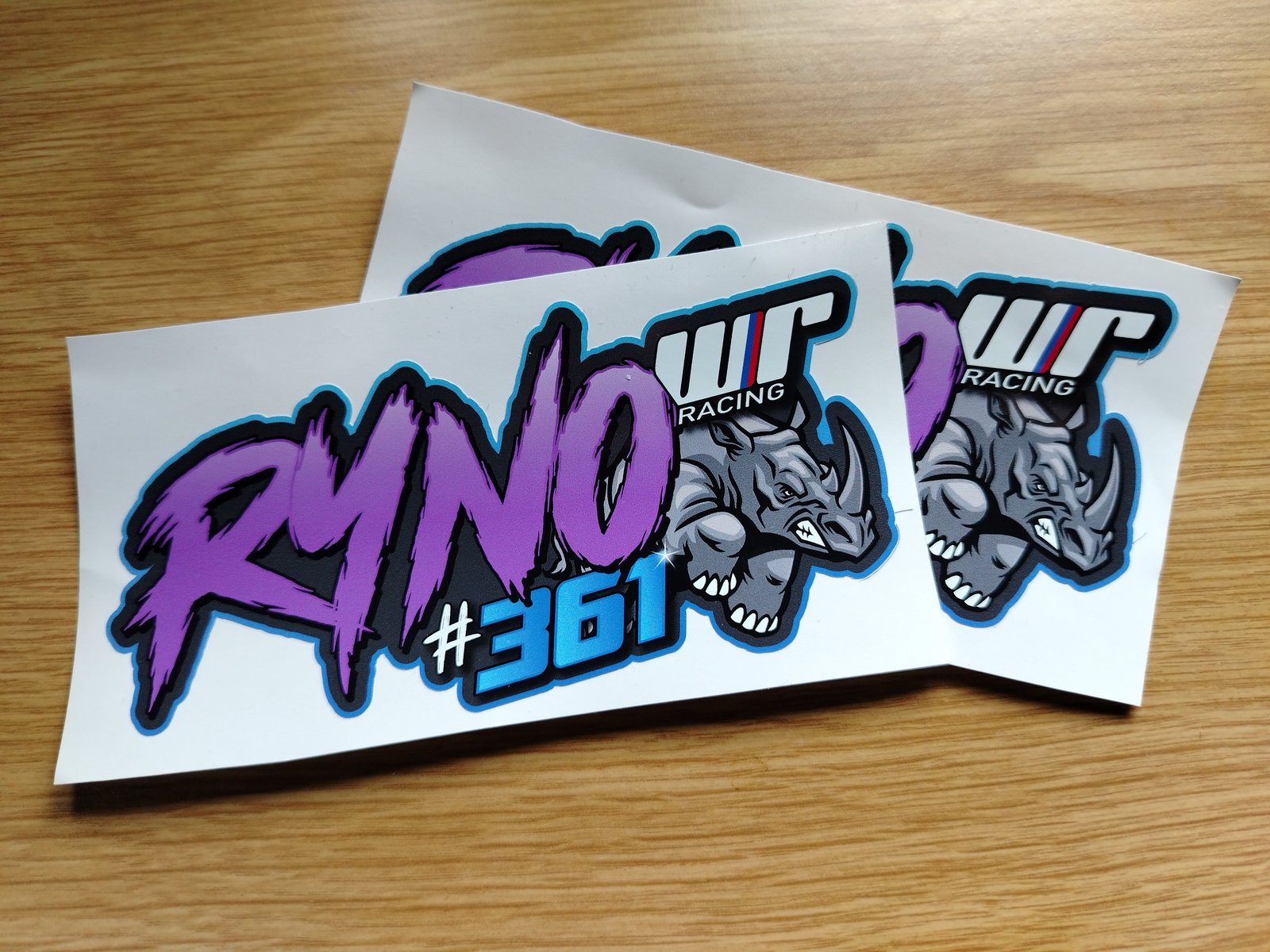 Ryno #361 Bumper Sticker (X2) | WR Racing