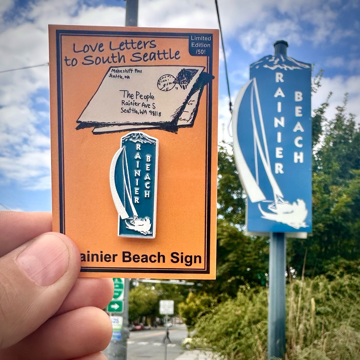 Rainier Beach Sign [LL2SS3] | Makeshift Pins