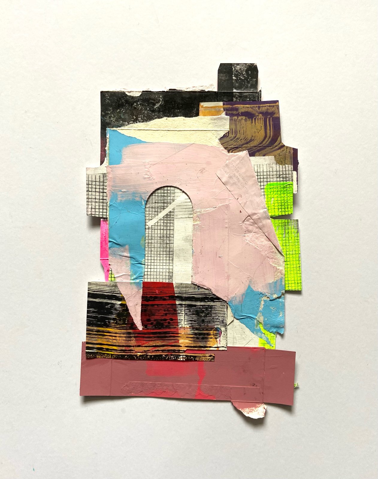 Pink Arch Printed Cardboard Composition | Sarah Bagshaw Art