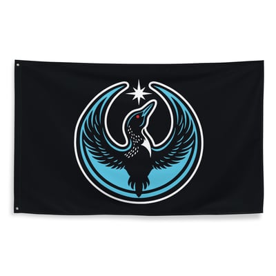Minnesota Rebel Loon Flag - Black | Minnesota Mercantile