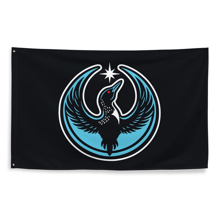 Minnesota Rebel Loon Flag - Black | Minnesota Mercantile
