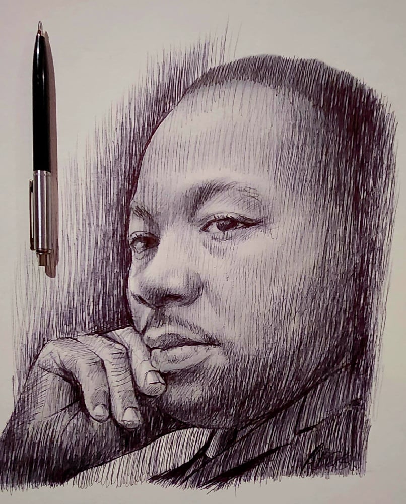 MLK Sketch | Al Burts