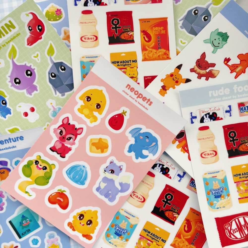 Matte Sticker Sheet 4x6” | beebsbubs