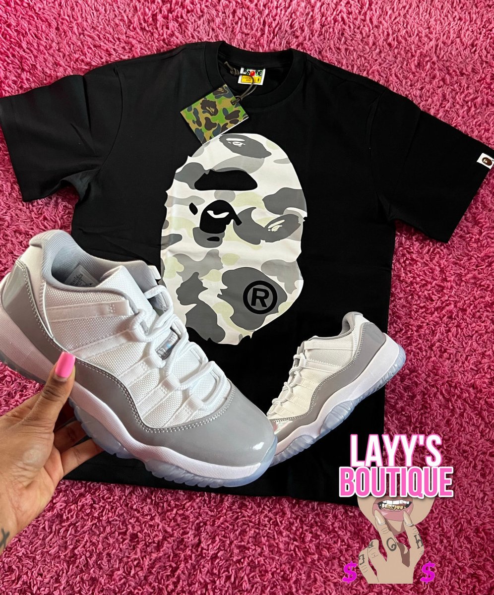 Grey 11s Bape Set | Layys Closet