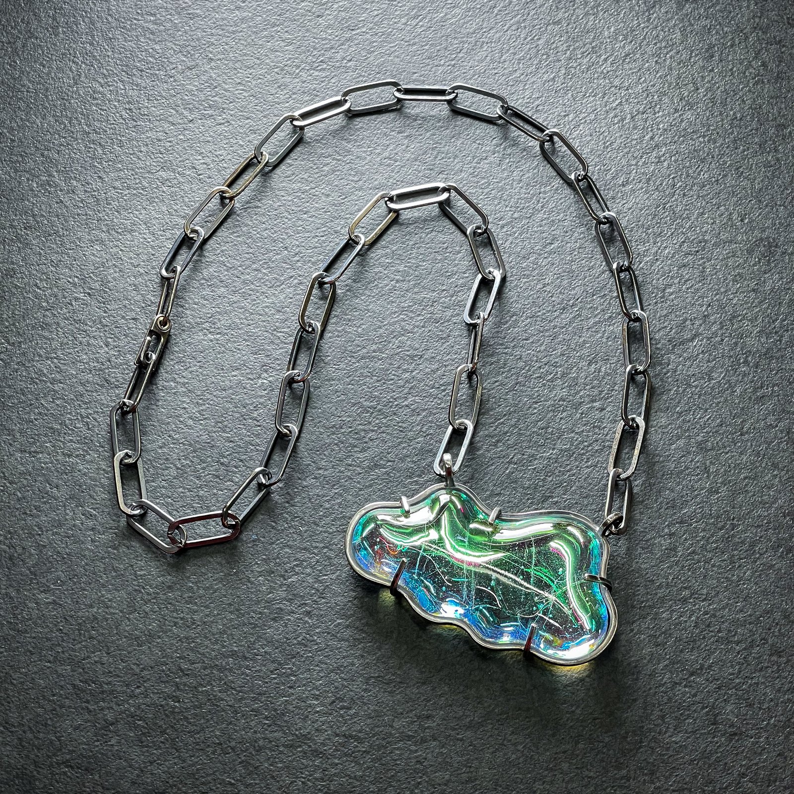 Bulla Pendant Necklace 8: Mint Cloud | Blob Blob Studio