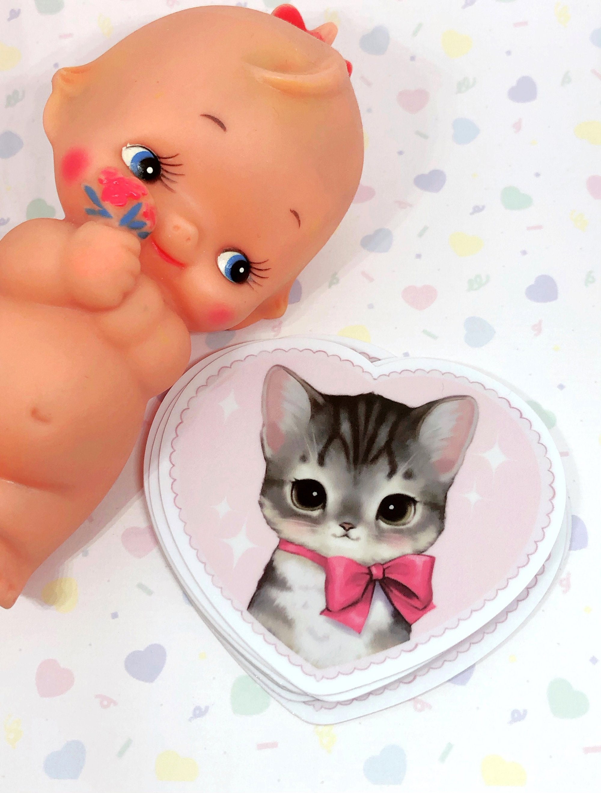 Little Kitsch Kitten 3" Waterproof Vinyl Sticker | vampirevalentine