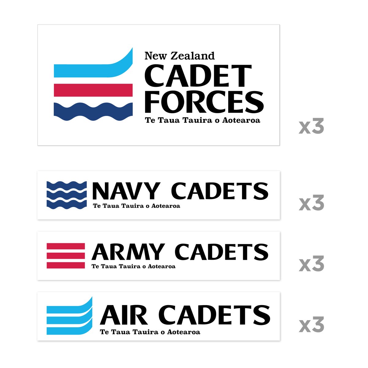 Mixed Cadet Forces Stickers (12 pack) | NZCF Shop
