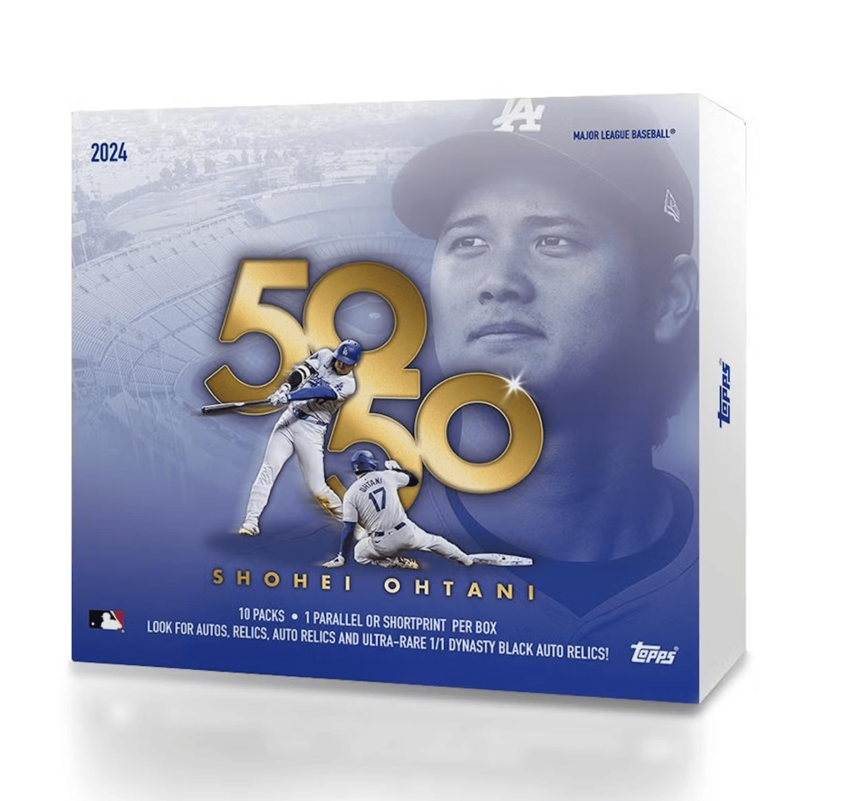 2024 Topps 50/50: Shohei Ohtani Baseball 10-Pack Box [2024] | Waterman Golf