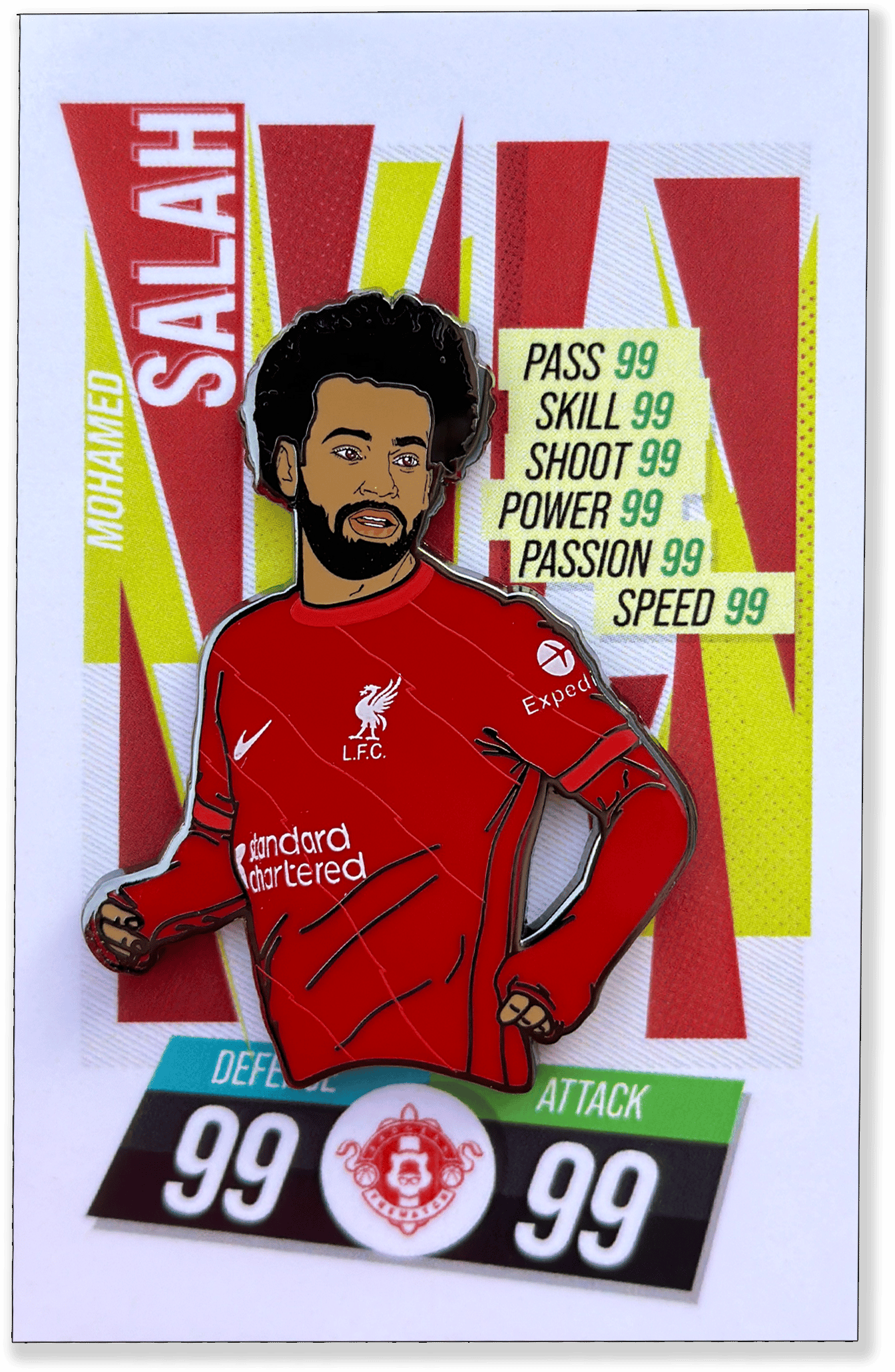 Mohamed Salah - 21/22 - Home Kit - Pin Badge | Badges4TheMatch