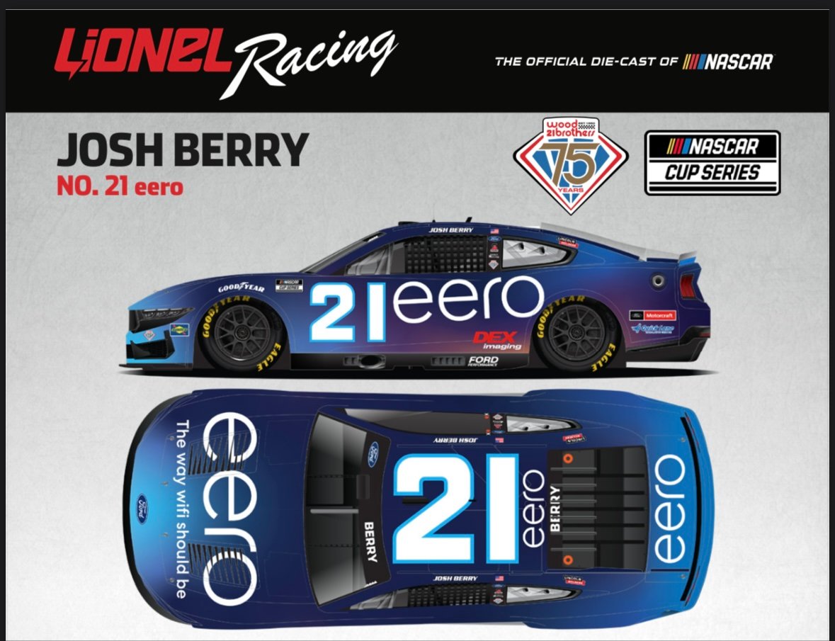 Wood Brothers Racing — SIGNED 2025 eero Diecast