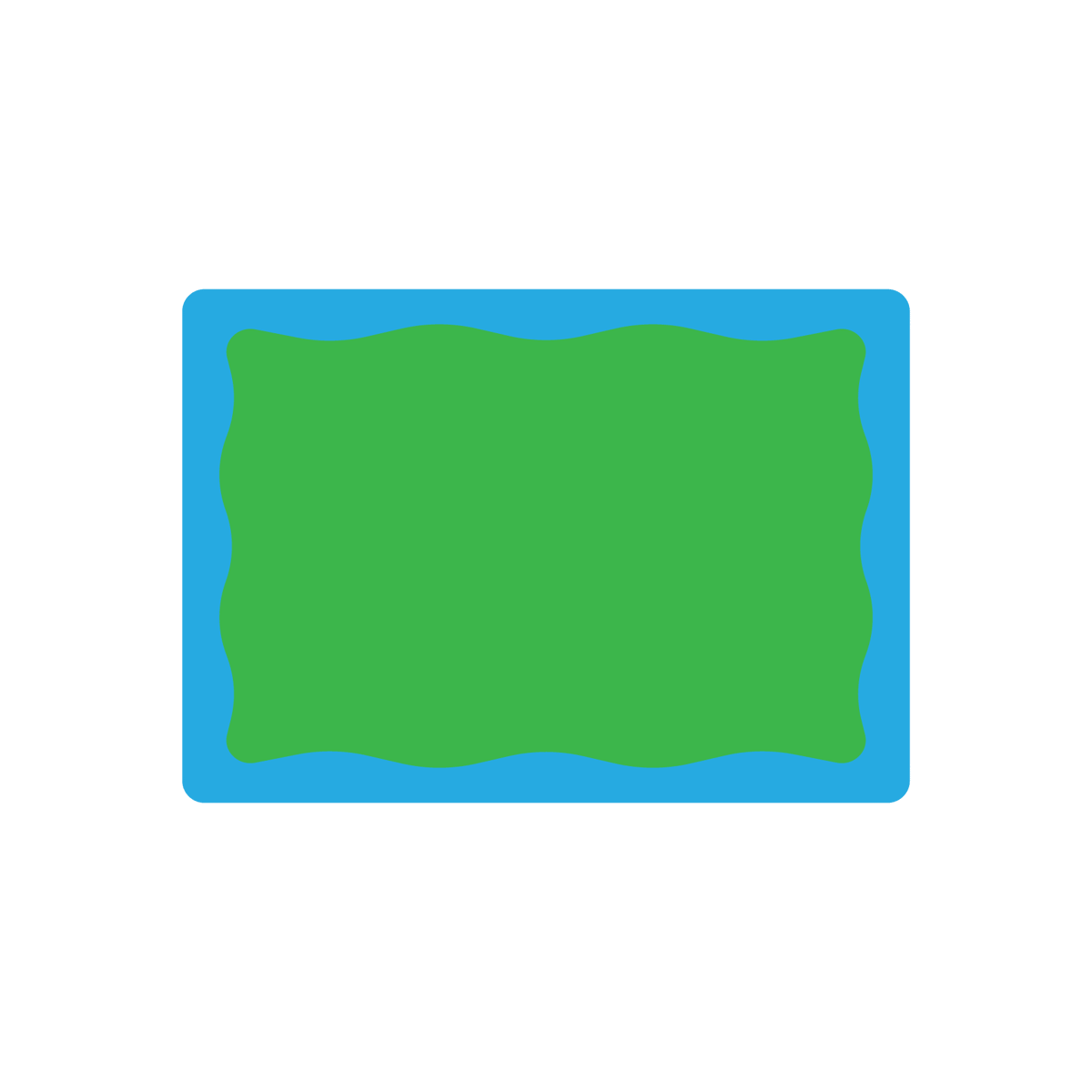 BLUE BOARDER WITH GREEN | BACKYARDPRINTS PTY LTD