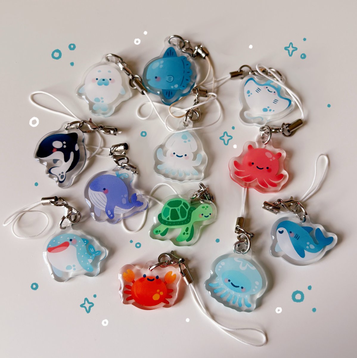 Ocean Creatures Gacha Keychain | Pink Little Clouds