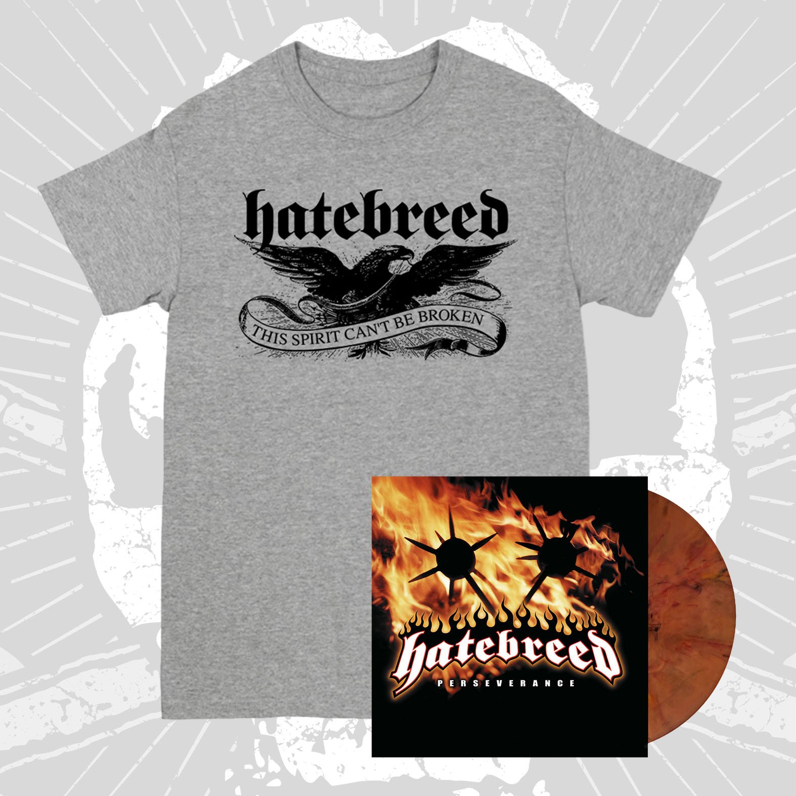 HATEBREED PERSEVERANCE VINYL (signed by Jamey Jasta) + GRAY TEE ...