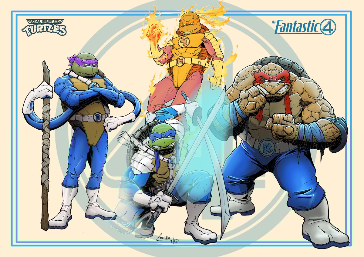 PREORDER!! tmnt/fantastic four mash up print | Camillos art store