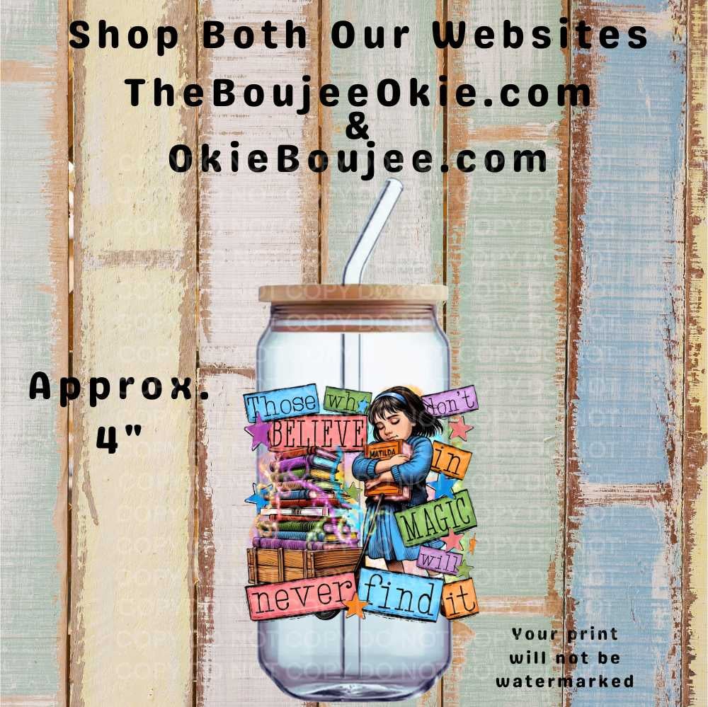 Matilda Double Sided Uv Dtf Decal T14 | Okie Boujee