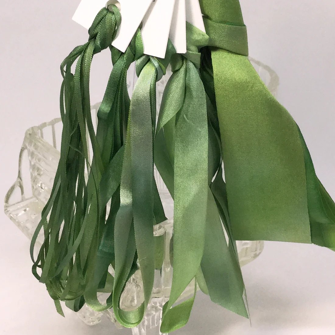 Light Grass Silk Ribbon 3.5mm by Mary Jo Hiney Designs | westcoastwool