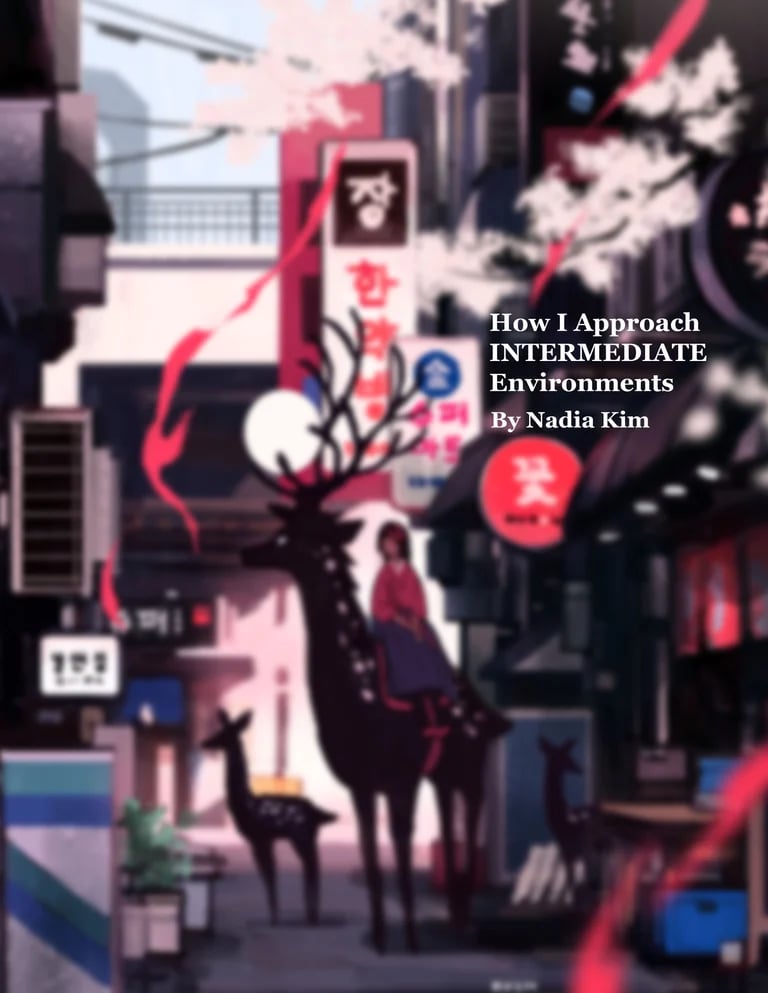 How I Approach INTERMEDIATE Environment TUT | nkimillustrate