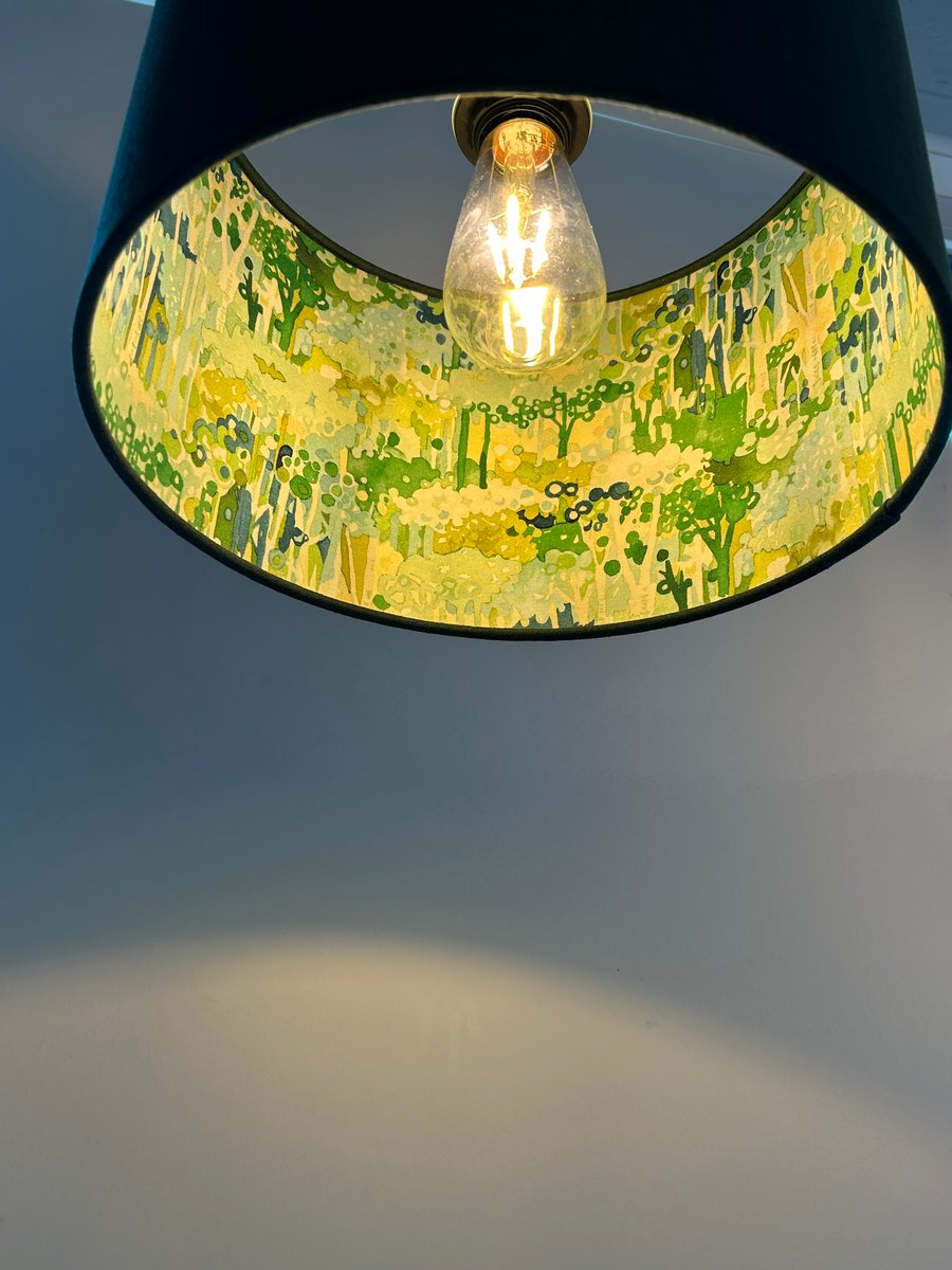 Double Sided Linen Forest Frolic Shade 30cm. | Lola's Lampshades
