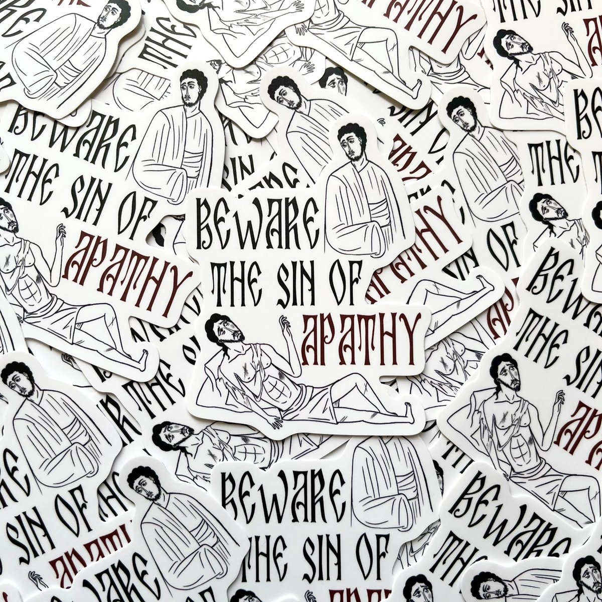 Beware the Sin of Apathy Sticker | artofmarza