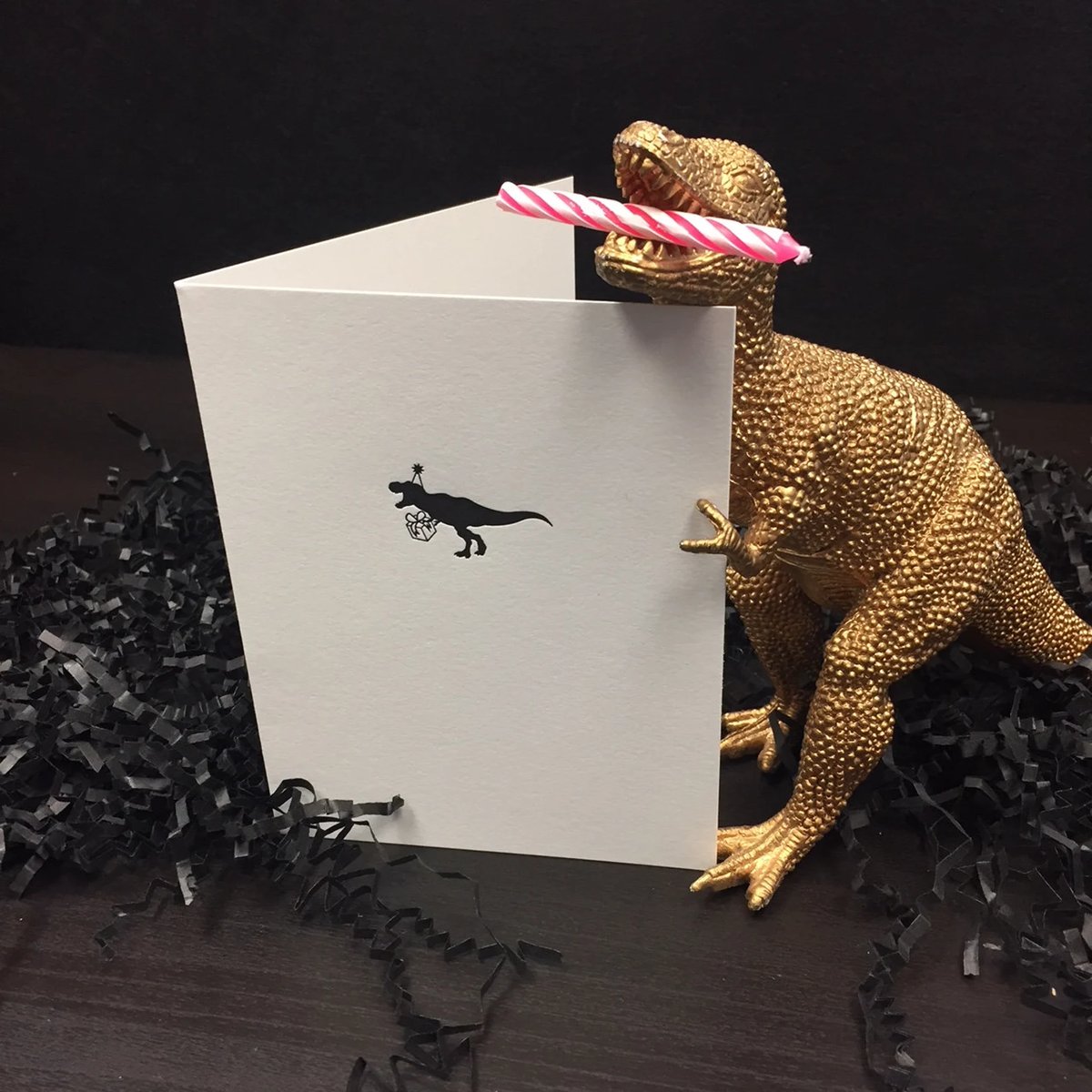 Birthday T-Rex Card - A2 sized Letterpress Cards - Blank Inside | The ...