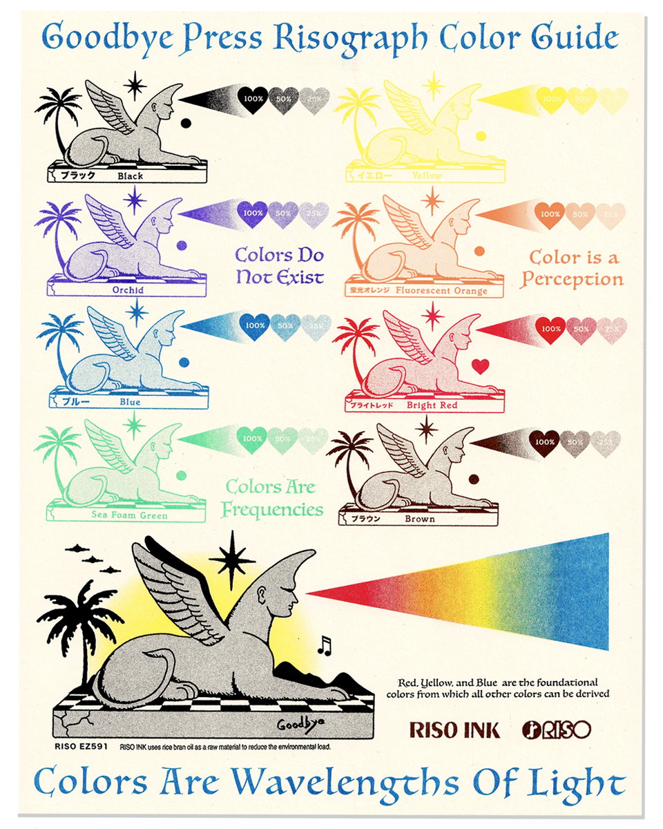 Risograph Color Guide | Goodbye Press