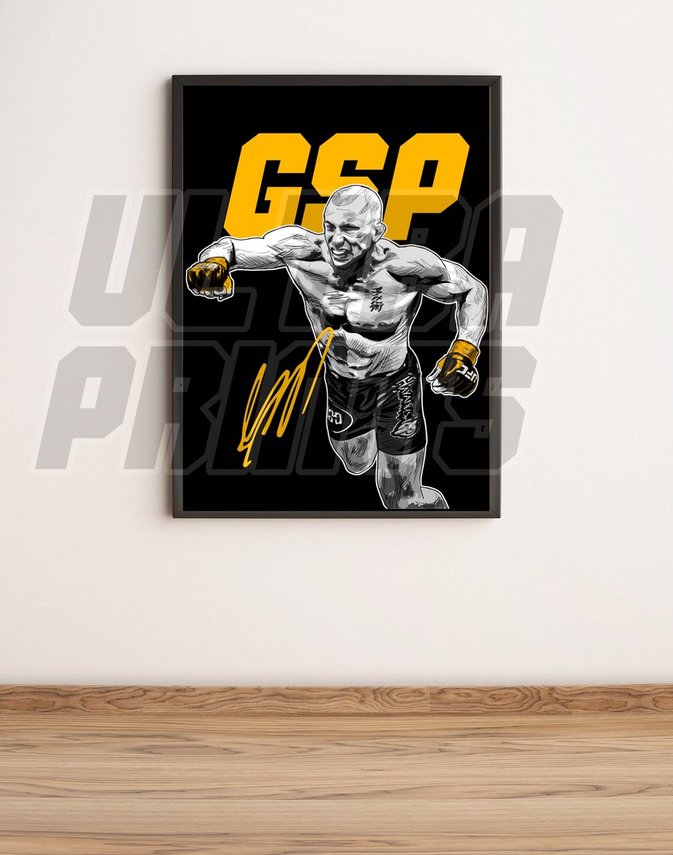 Georges St-Pierre "GSP" A3 framed Poster | ultraprintsnz