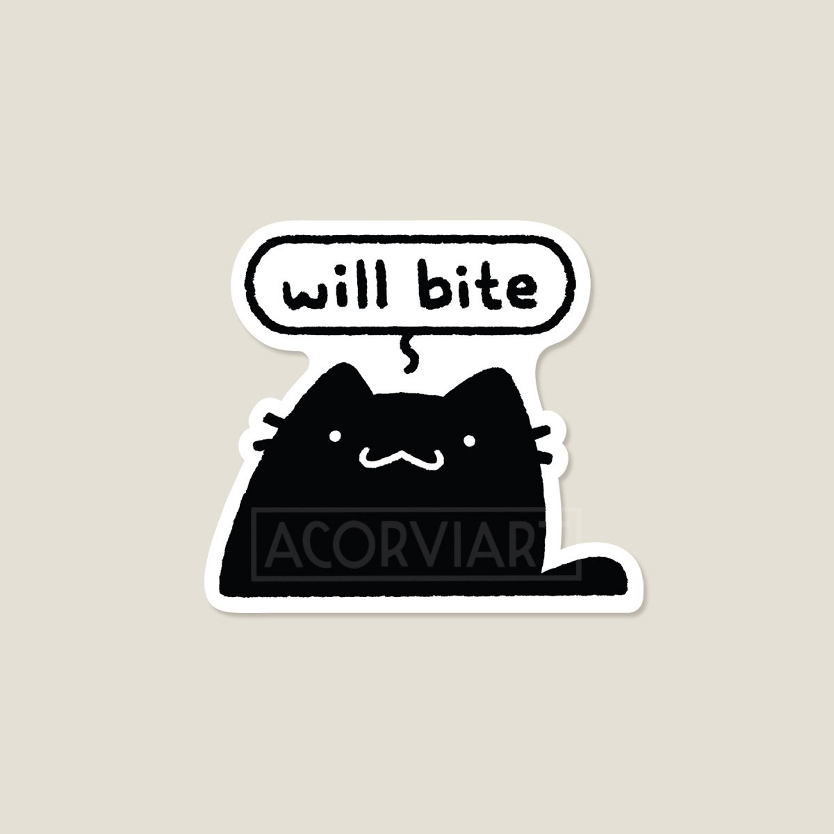 Will Bite Sticker | acorviart