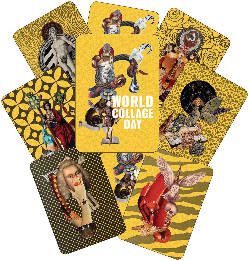 Kasini House Artshop — World Collage Day 2025 Postcard Pack