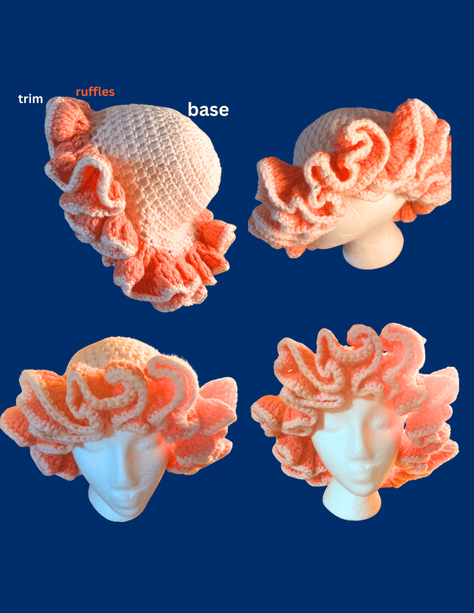 Ruffle Hat - basic | Hooked by Terryn