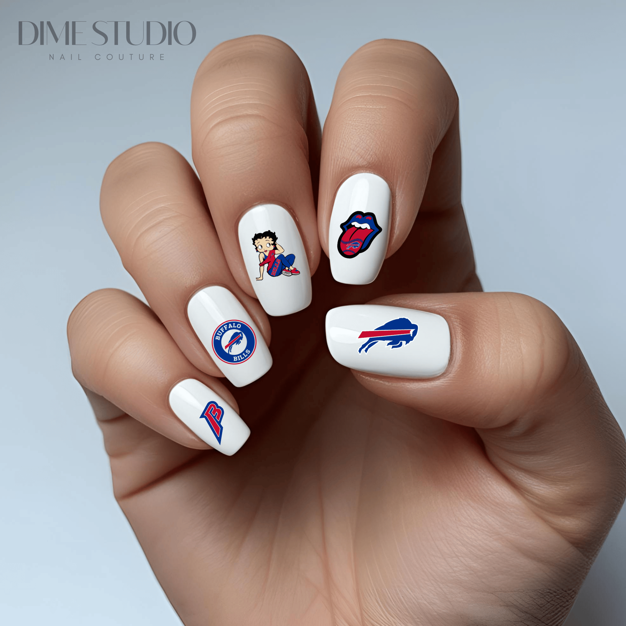 BUFFALO BILLS FOOTBALL NAIL DECALS | DXH NAIL CO.