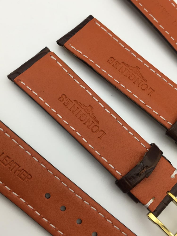 New 18mm/20mm brown Gents Genuine Leather Watch Strap For Longines ...