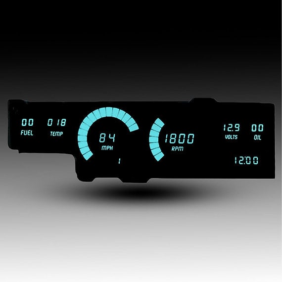 1978-1988 TEAL Oldsmobile Cutlass LED Digital Dash Kit | Vision ...